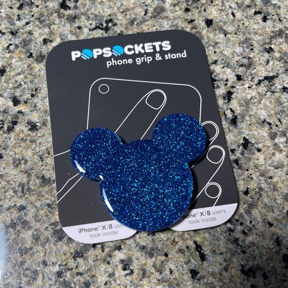 Accessories | Popline Bling Blue Glitter Mickey Mouse Head Pop Socket ...